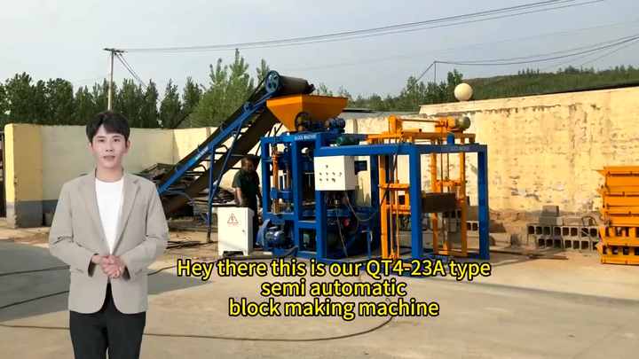 KAIDONG Semi Automatic Cement Hollow Block Machine for Sale