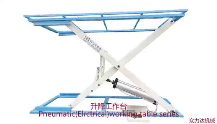 Sofa Factory Hydraulic Lift Table - Pneumatic Lifting Worktable
