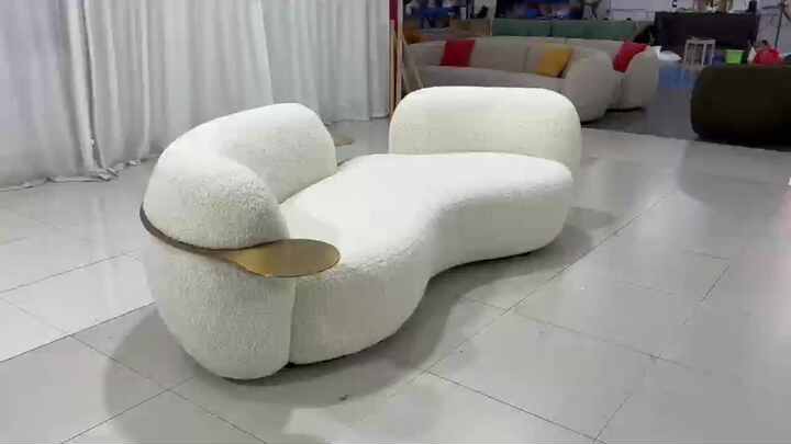 Luxury Living Room S Shape Sectional Sofa with Coffee Table