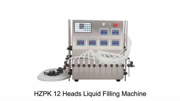 HZPK Semi Automatic Diaphragm Numerical Control 12 Head Liquid Filling ...