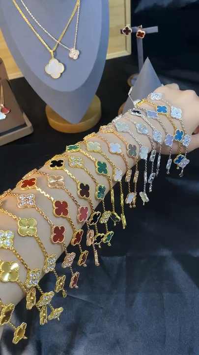 High Quality Four Leaf Clover 925 Sterling Silver Charm Bracelet