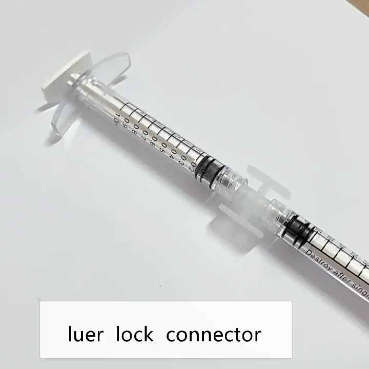 Disposable Luer Lock Syringe Rapid Fill Stopper Connector