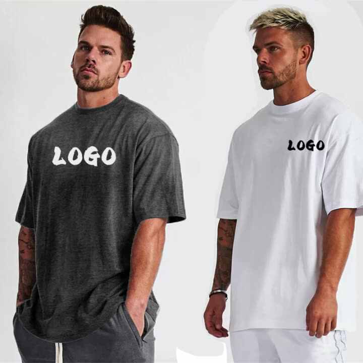 Manufacturer Unisex Heavyweight Oversized Custom Tshirts Logo Printed ...