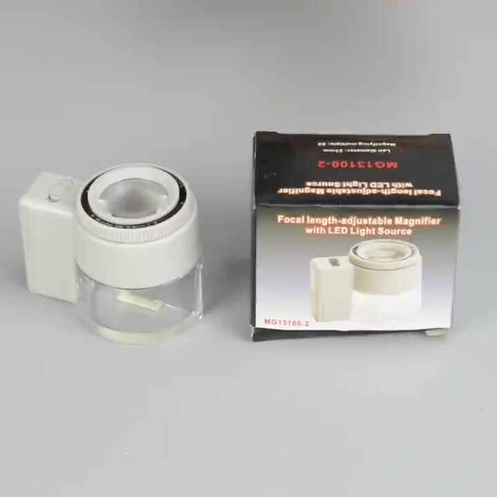 MG13100-2 8x Mini Scaled Magnifier with LED Pocket Loupe