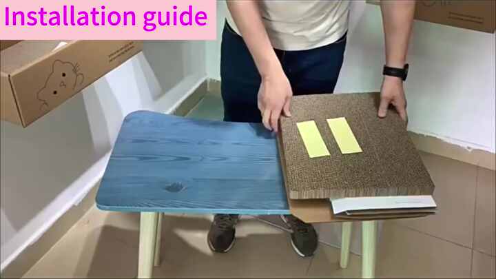 Cardboard Cat House with Slanted Roof Scratch Pads Cats Corrugated ...