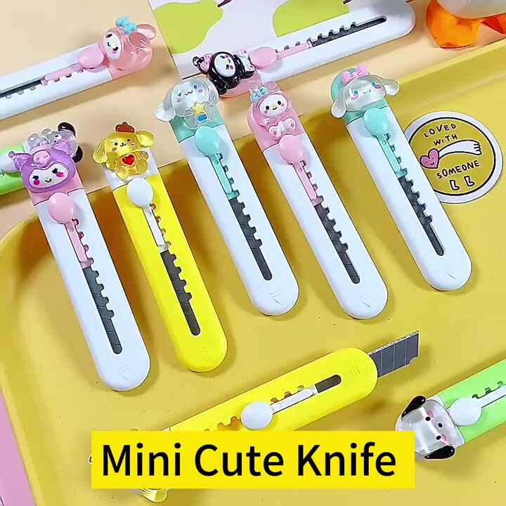 Mini Retractable Utility Knife Cute Retractable Box Cutters For Office ...