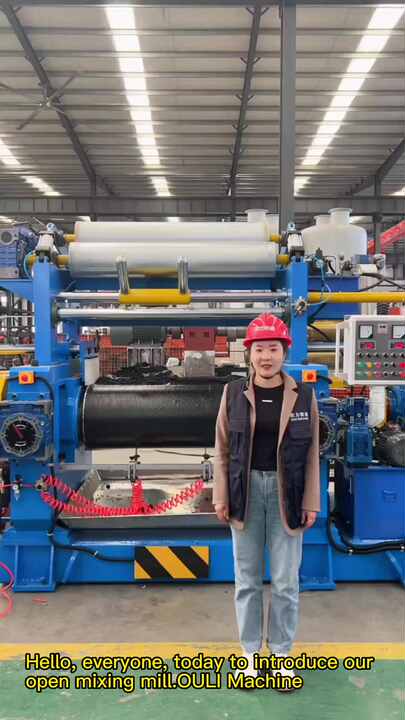 Two Roll Open Mill Rubber Roller Mixing Compact Machine