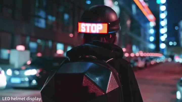 LED Helmet Screen - Smart Cycling Display for Motorcycles