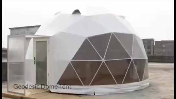 Transparent PVC Cover Steel tube Geodesic Dome House Tent for Outside ...