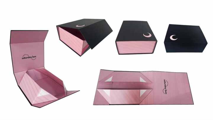 Custom Collapsible Rigid Gift Boxes with Flap Lid and Magnetic Closure ...