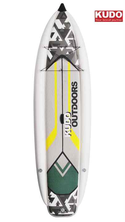KUDO Three Chamber Inflatable Paddle Board Fishing SUP with Swivel Seat ...