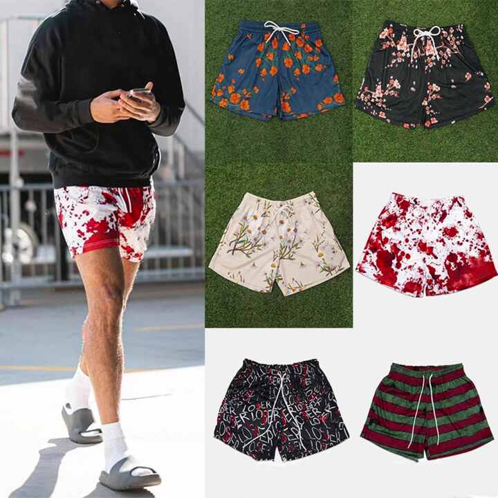 Custom Designer Multiple Patterns Shorts Sublimation Printed Polyester ...