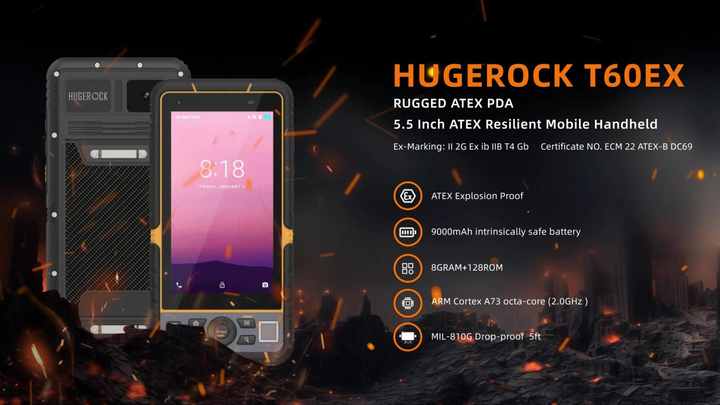 HUGEROCK T60EX - Rugged Industrial Handheld Terminal