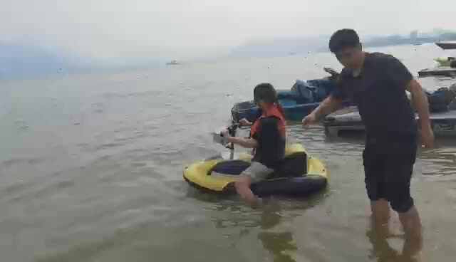 GCALOLECH Electric Jet Ski for Children – Inflatable Motorized Boat ...