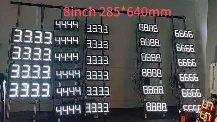 Outdoor Digital Gas Station Price Signs LED Number Display Board Pylon ...