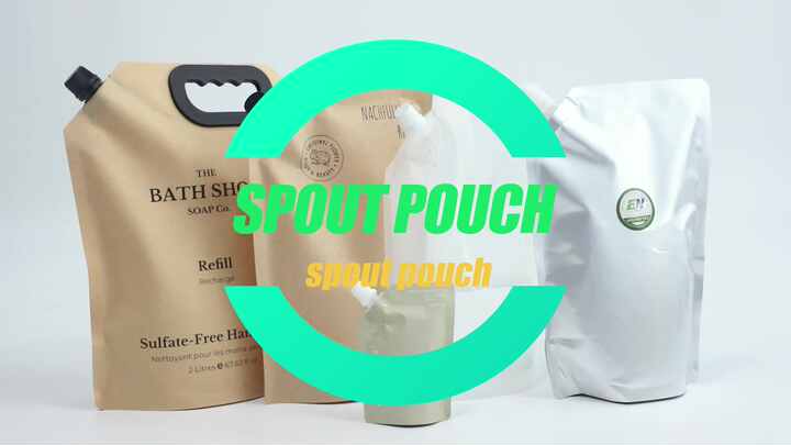 Eco-friendly Kraft Paper Spout Pouch for Shampoo Refills