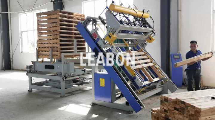 Euro Block Wood Pallets 48x40 Nailer Wood Pallet Making Machine ...