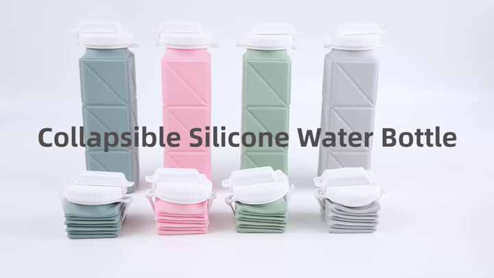 Sport Custom Logo Foldable Silicone Festivals Water Bottles