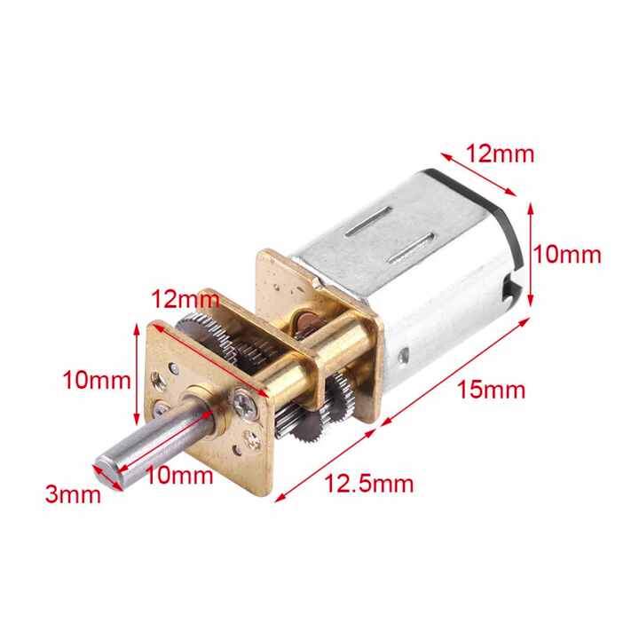 DC 2.4V 5V 12mm N10 Mini Micro Metal Gear Motor Small Size DC Gear ...