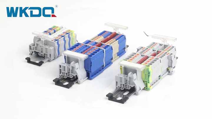 JPTTB 2.5 Feed Through DIN Rail Plastic Push in Connection Spring ...