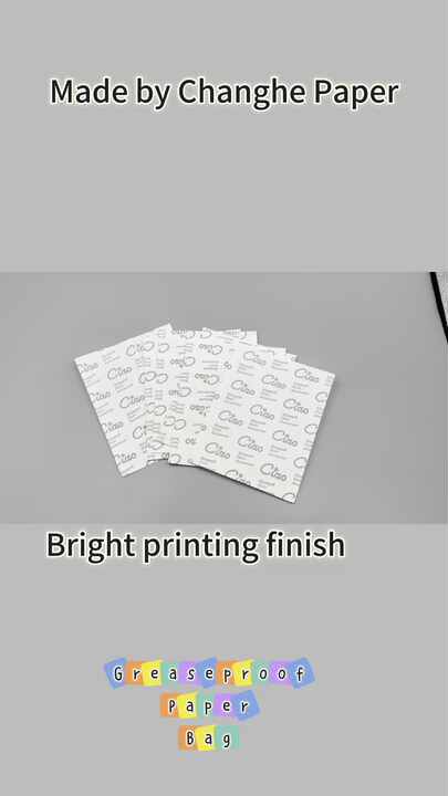 Custom Printed Logo White Food Grade Greaseproof Paper Bags