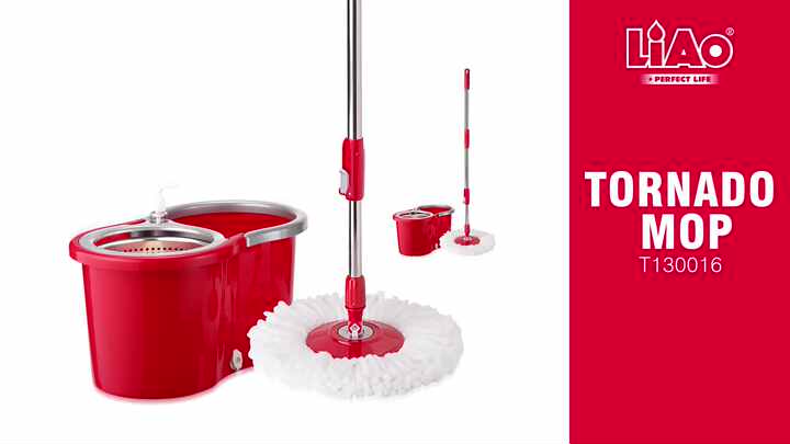 LiAo Microfiber Spin Mop and Bucket Set - Eco-Friendly Floor Cleaning ...