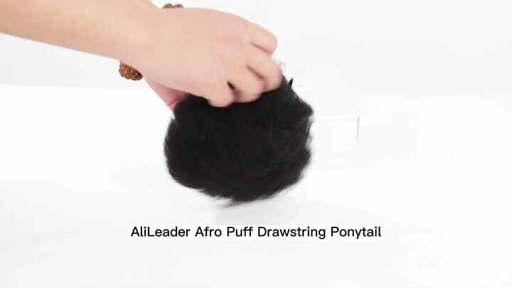 AliLeader Afro Kinky Curls Synthetic Hair Bun Extensions Curly Style ...