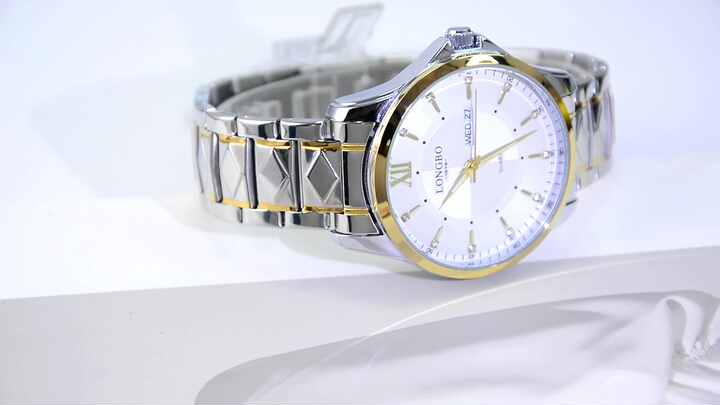 LONGBO Classic Gold Dial Stainless Steel Quartz Watch for Men - Luxury ...