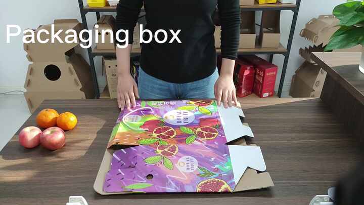 Offset Printing Corrugated Paper Packing apple Orange Pear Box Custom ...
