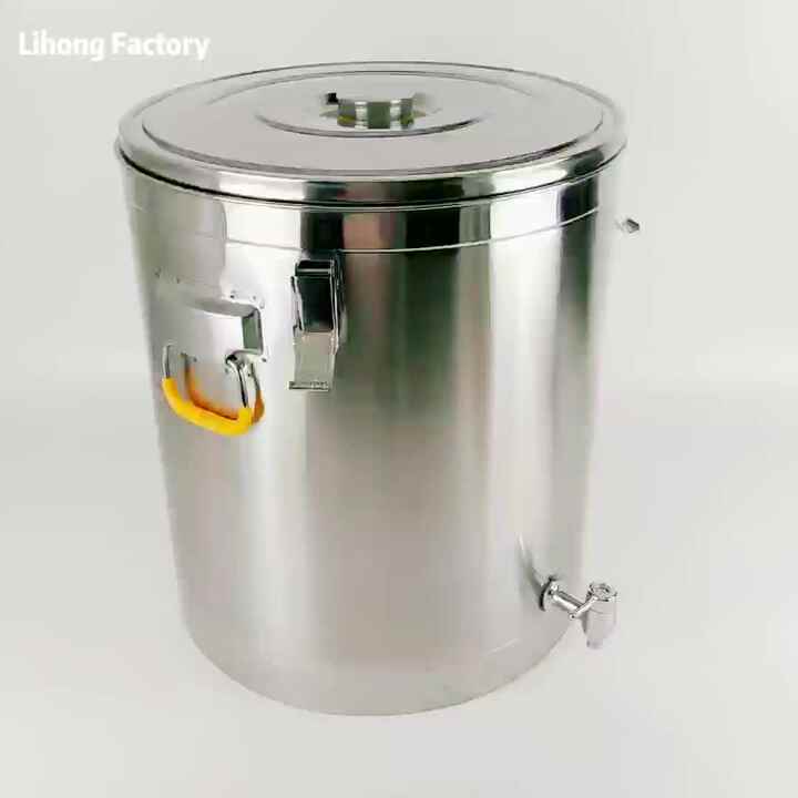 Hotel Equipment Double Wall Stainless Steel Large Stock Pot With Tap ...