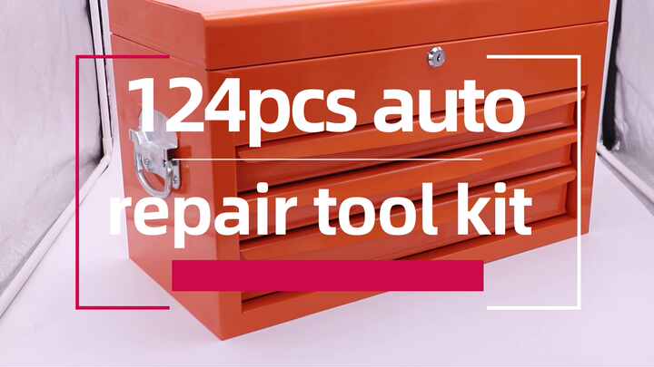 124pcs Hand Tool Set - Mechanical Tool Kit for Auto Repair