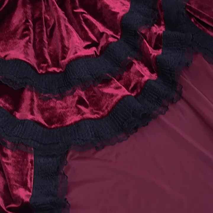 Gothic Low Swing Cocktail Party Dress - Vintage Goth Lace