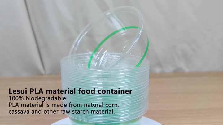 High Quality Food PackagingRound Clear Biodegradable PLA Material ...