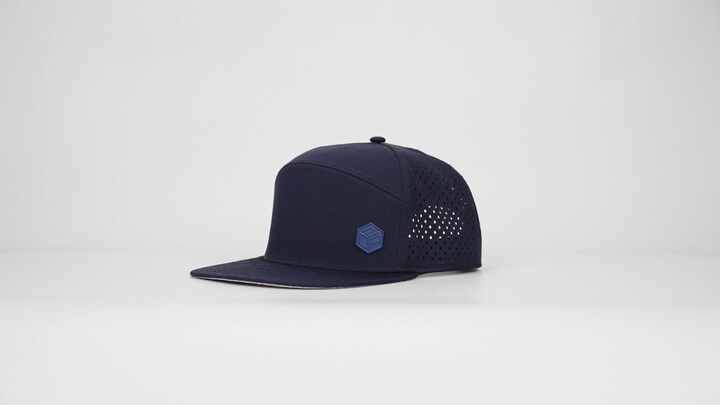 TCAP Navy Blue Blank Custom Rubber Patch Logo Fitted Cap Waterproof Cap ...