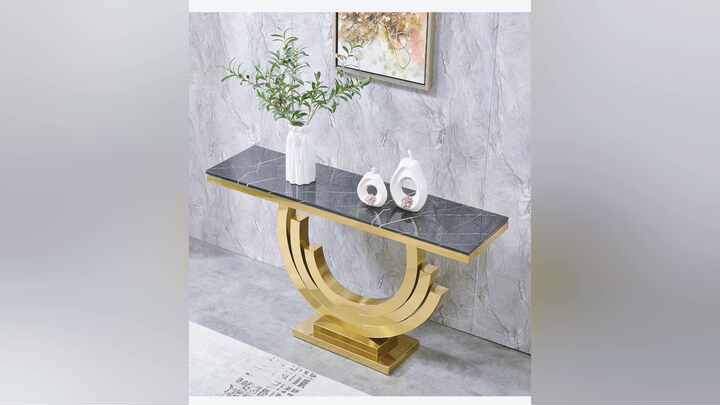 Foshan Furniture Stainless Steel Chinese Console Table Wrought Iron ...