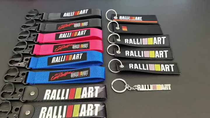 Lanyard Key Ring Strap Personalized Wrist Keychain Embroidered Fabric ...