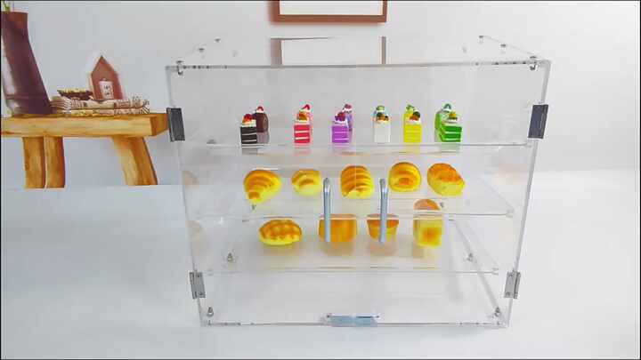 3-tier Acrylic Pastry Display - Customizable Bakery Holder