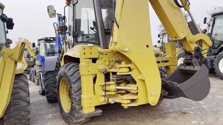 388H Hydraulic Mini Loader 4x4 Wheel Outrigger Backhoe Excavator with ...