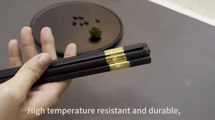 High End Oak Reusable Black Fiberglass Customized Reusable Chopsticks ...