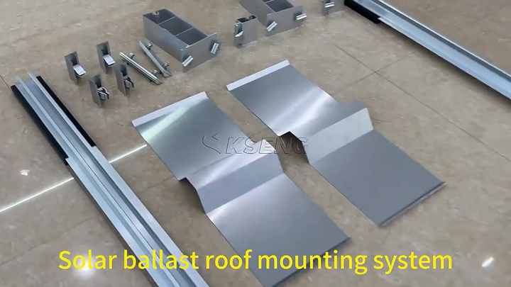 Solar Ballast Racking Flat Roof Solar System East To West Solar Panel ...