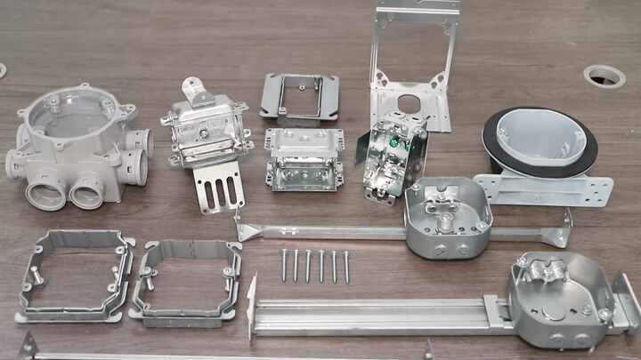 Electrical metal box with raised ground screws 4-inch welded cable box ...