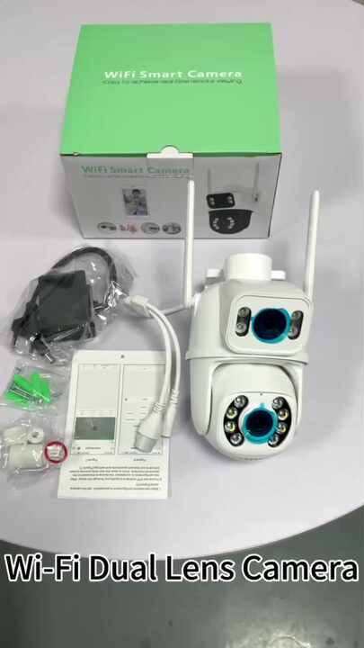 Outdoor Cctv Camera 6MP 8MP Dual Lens 360 Degree Panorama Full Color ...