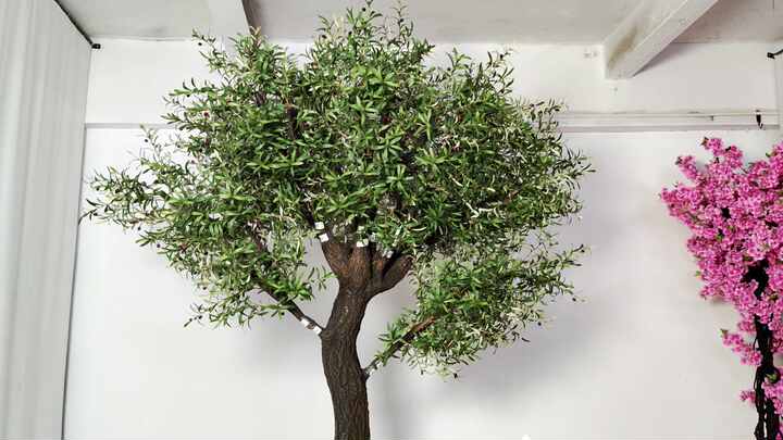 Customized Artificial Olive Tree - 4m High Fiberglass Trunk