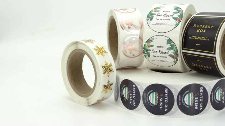 Custom Adhesive Waterproof Round Circle Logo Sticker Printing Roll ...