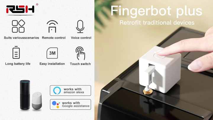 RSH Tuya Wireless Finger Bot Plus - Smart Home Control