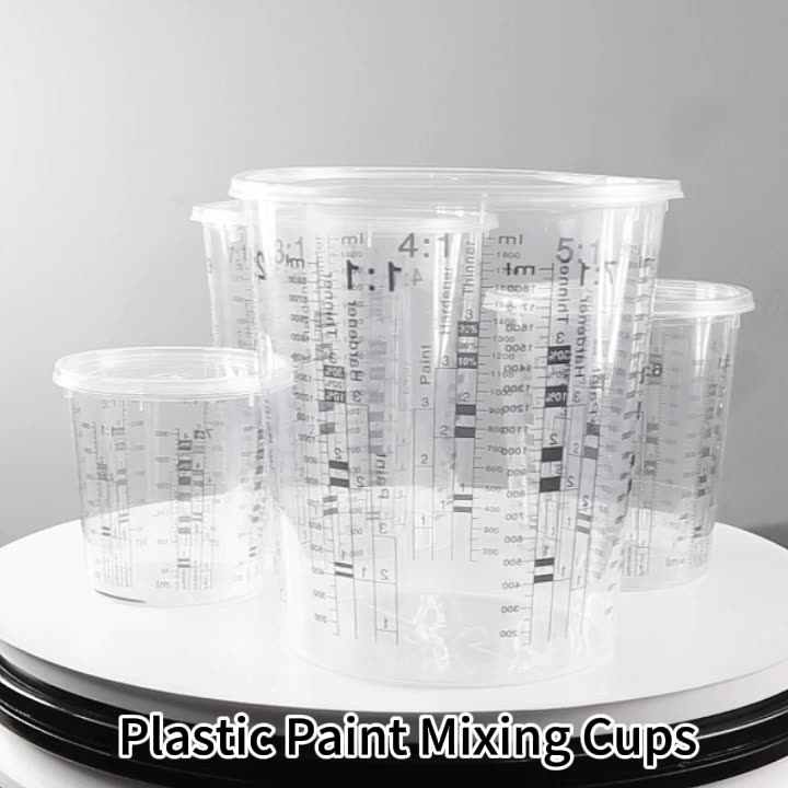 385ml 680ml 1370ml 2250ml Disposable Paint Mixing Measuring Cups With Lids - Buy Disposable ...