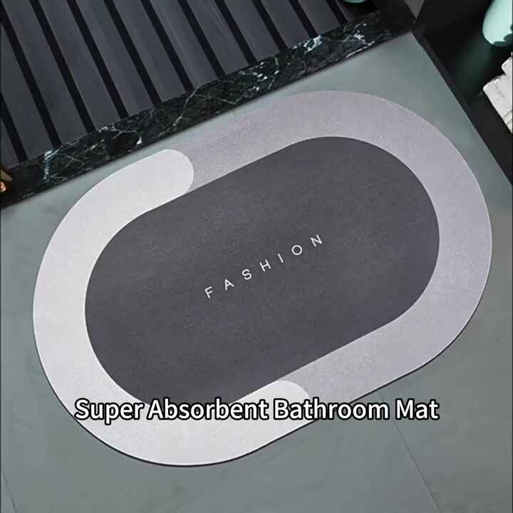 Bathroom Diatom Mud Soft Floor Mats Absorbent Toilet Door Stepping Mats ...