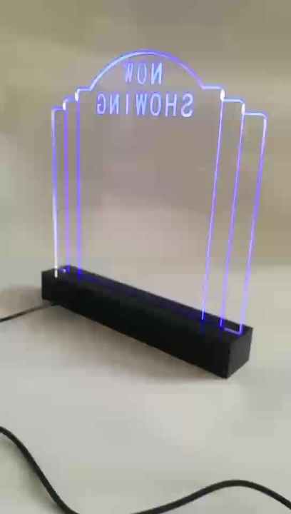 Custom Tabletop Laser Engraving Reserved Acrylic Led Edge Lit Sign Base ...