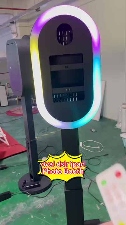 Oval DSLR Mirror Photo Booth with Surround RGB Light
