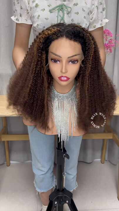 13x4 Pre Plucked Kinky Curly Lace Wigs Human Hair 150 180 210
